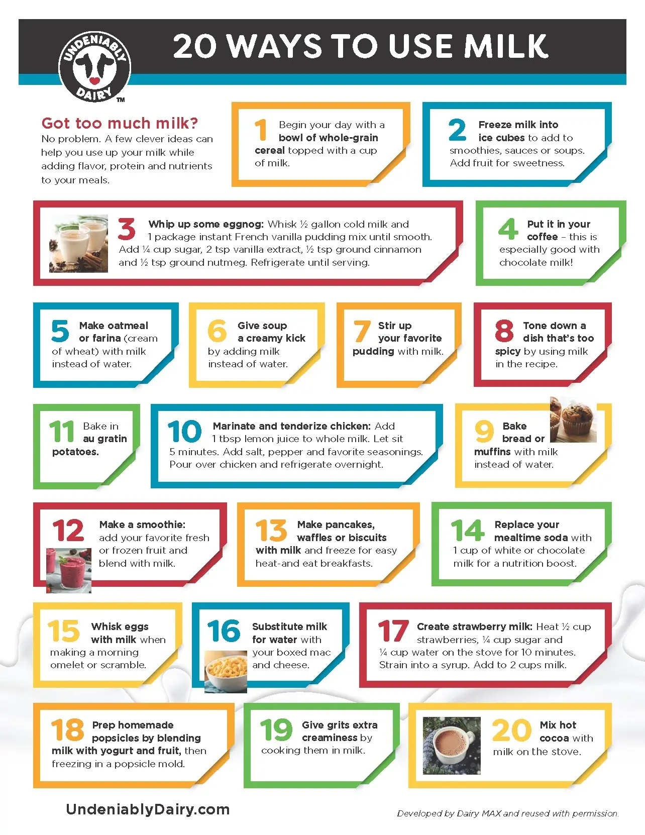 20 Ways to Use Milk - English - Midwest Dairy