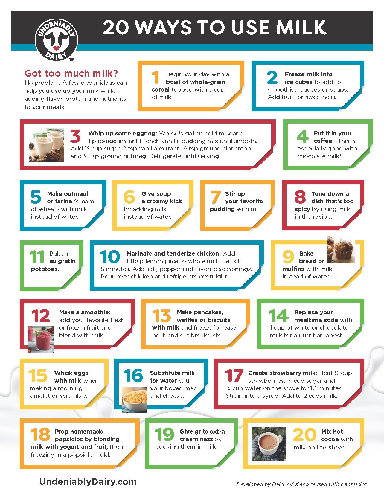 20 Ways to Use Milk - English - Midwest Dairy