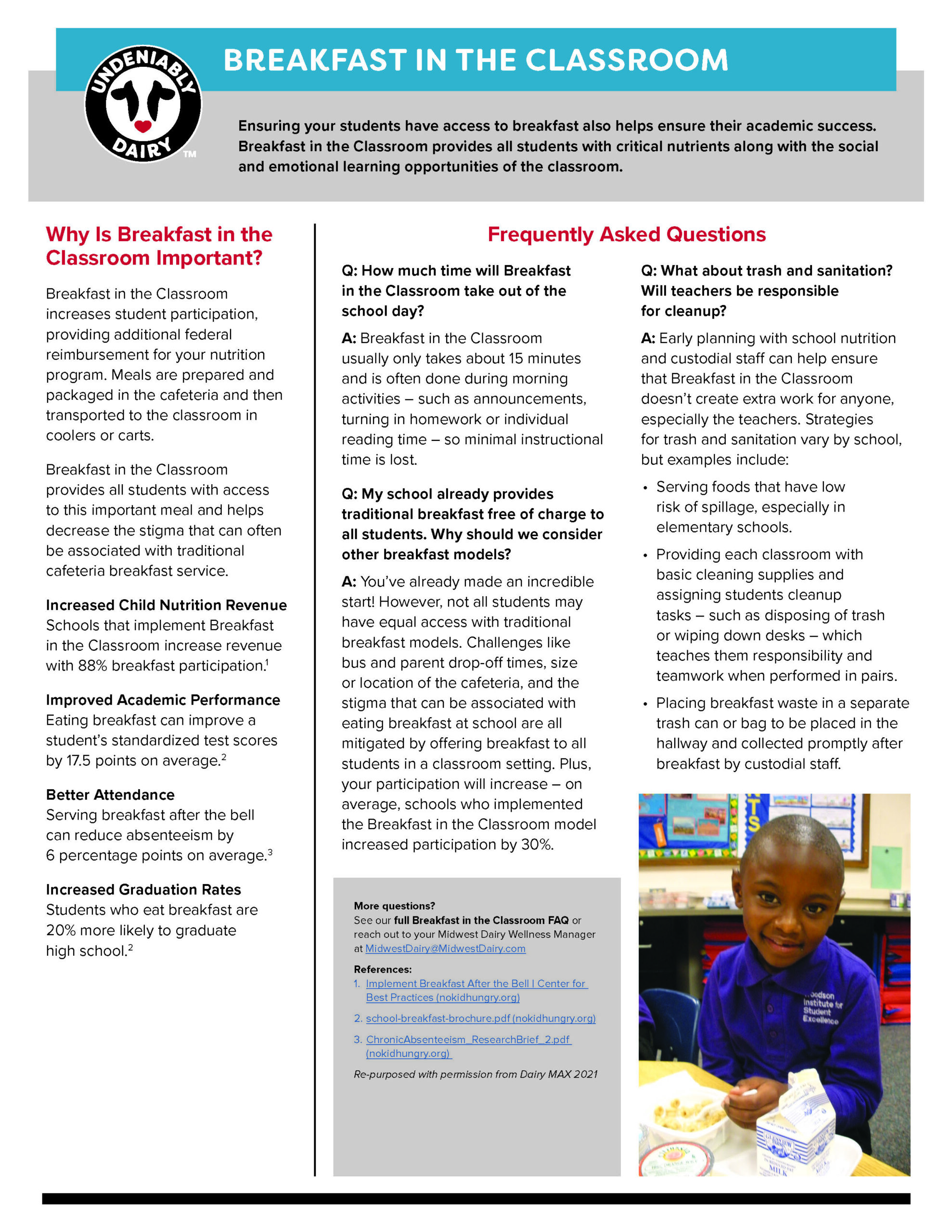 Breakfast in the Classroom | Midwest Dairy