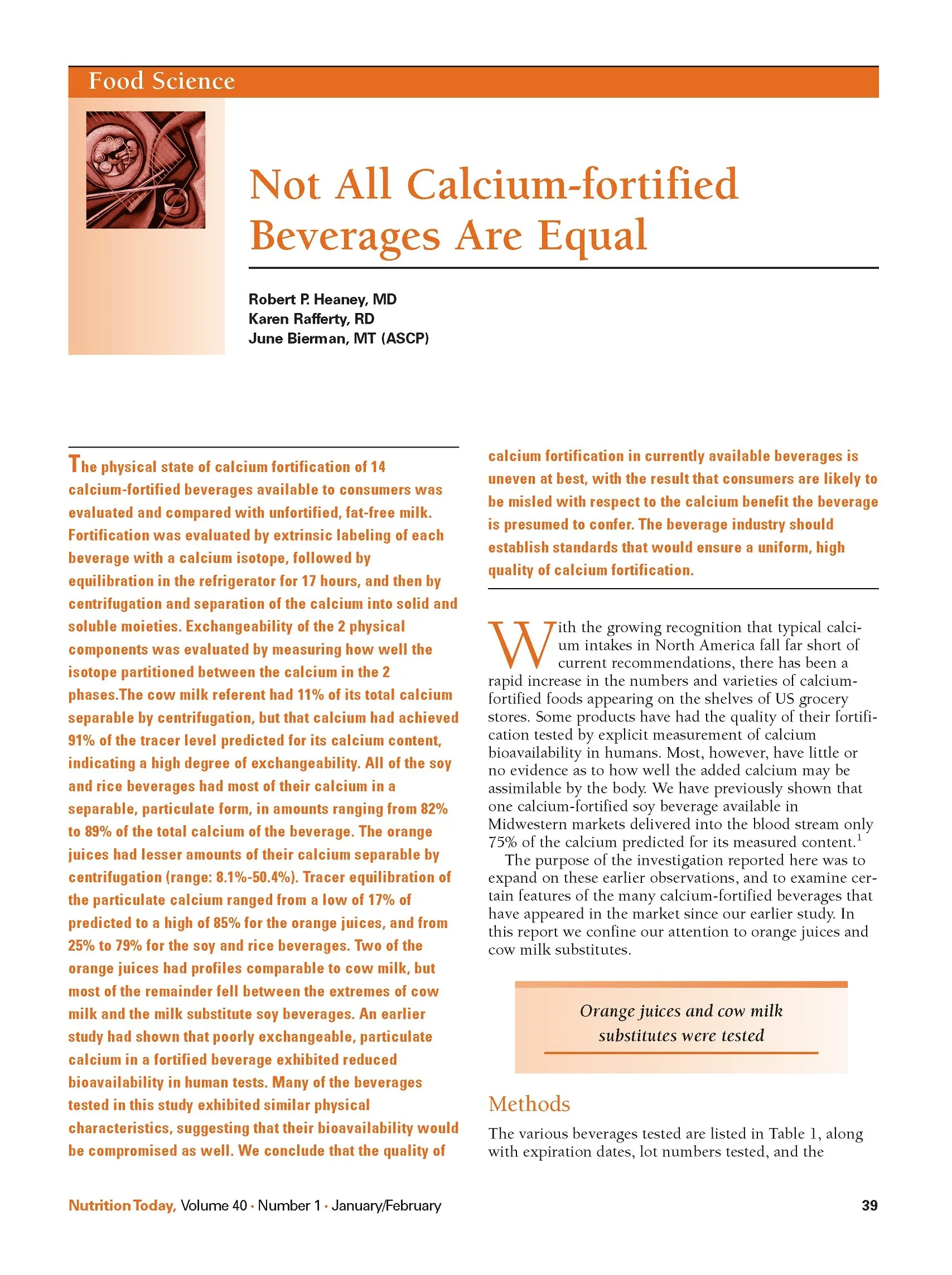 Calcium Beverage Fortification - Midwest Dairy