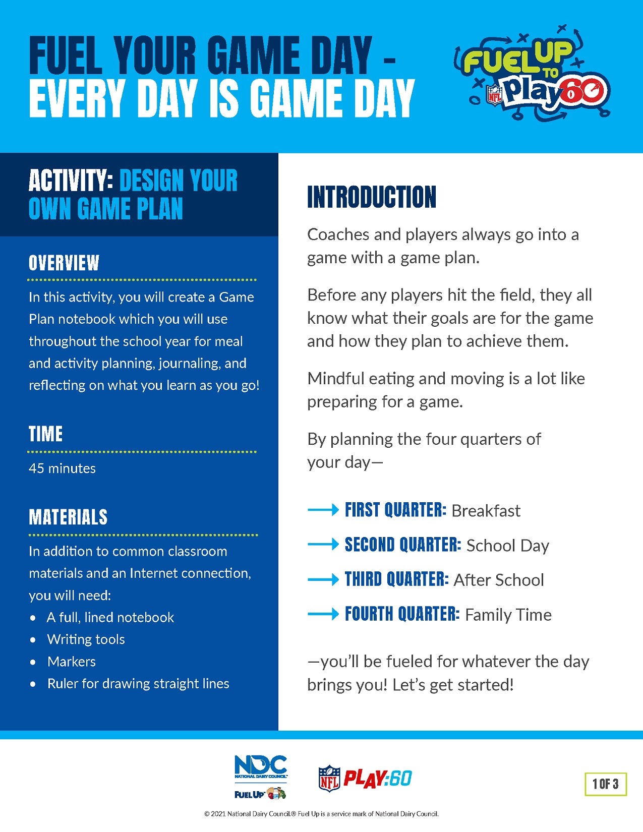 Fuel Your Game Day - Every Day is Game Day: How Food Fuels Your Body ...