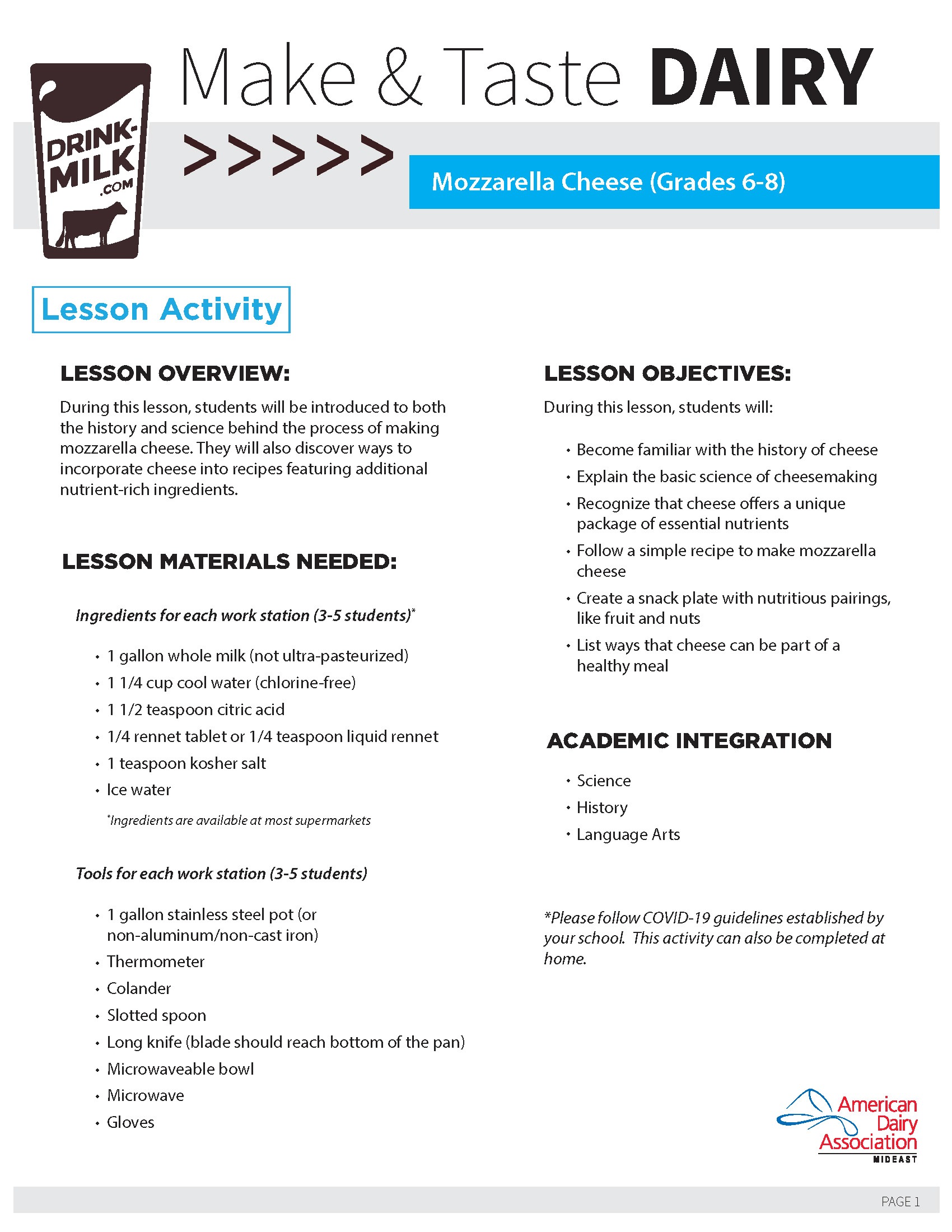 Make & Taste Mozzarella | Midwest Dairy