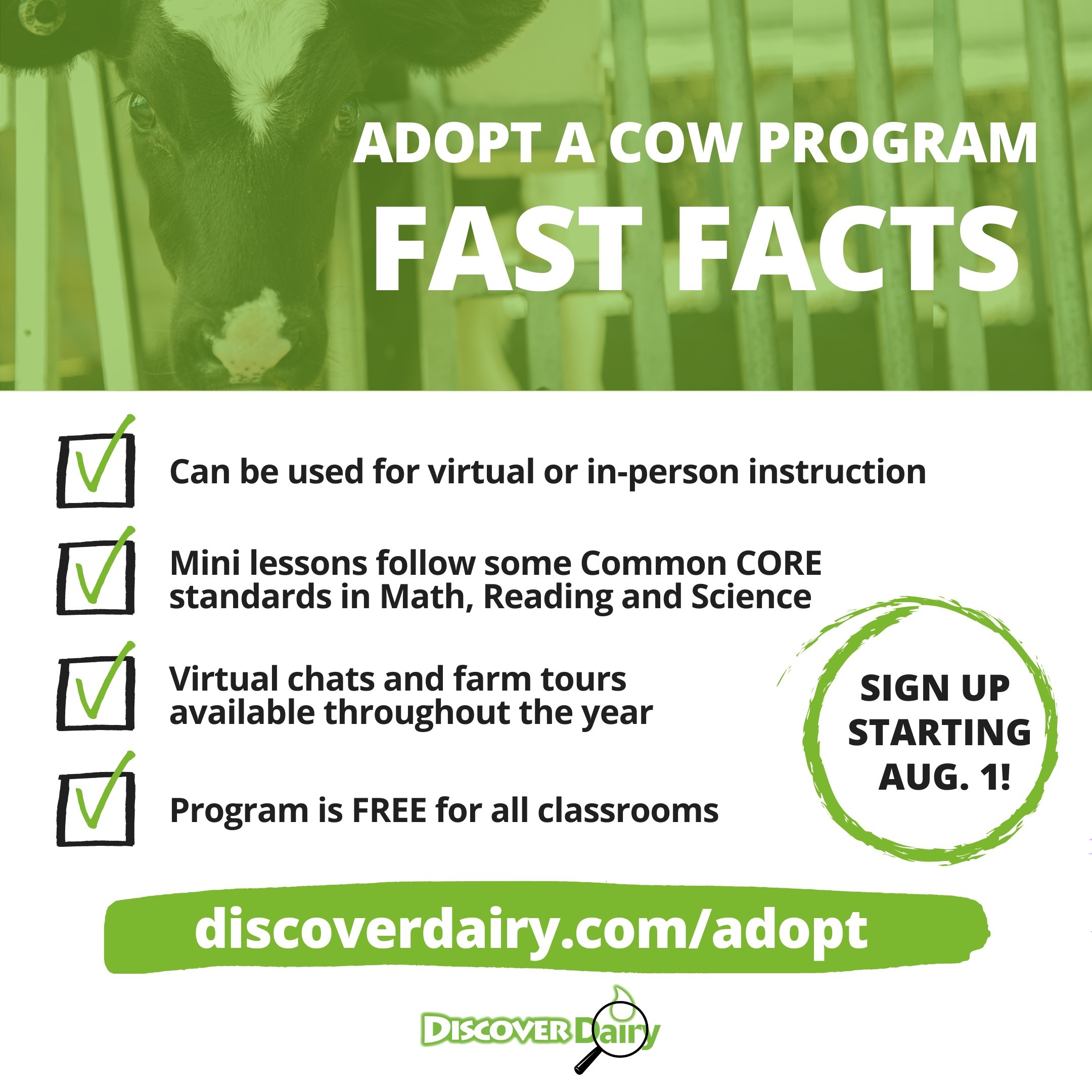 Adopt a Cow Program connects young dairy consumers with the farm