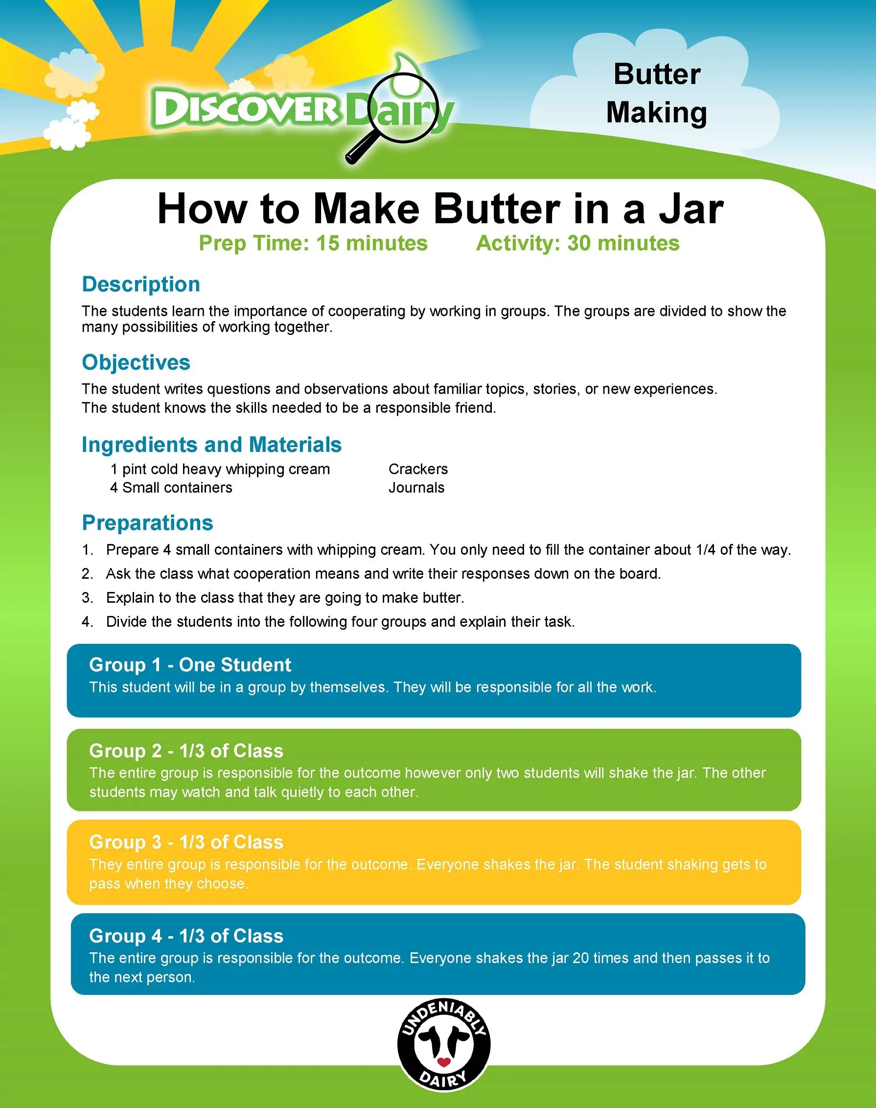 How to Make Butter in a Jar - Midwest Dairy