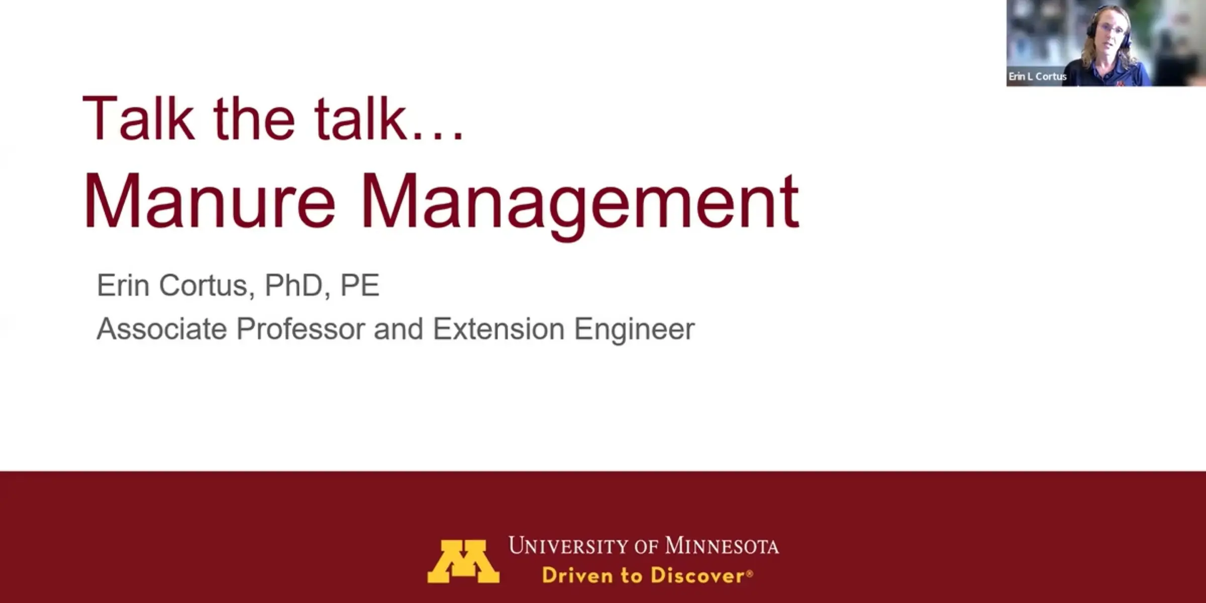 Dr. Erin Cortus discusses manure management with dairy ambassadors ...