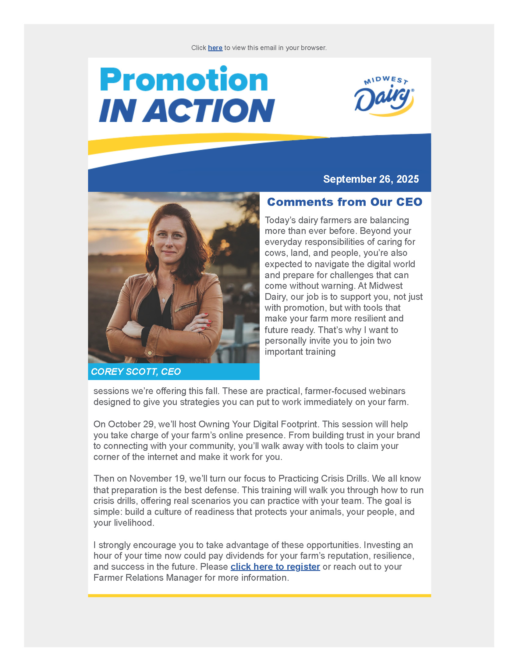 Promotion in Action: September 2025 | Midwest Dairy